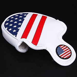 Stars& Stripes Golf Mallet Putter Head Cover Protector Magnetic Closure