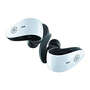 YAMAHA TW-ES5A True Wireless Sport Earbuds with Bluetooth 5.2, IPX7 Waterproof, Secure Fit, Premium Sound, Qualcomm CVC Clear Voice Capture, Listening Care and Ambient Sound (White)