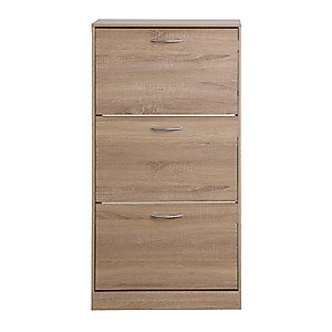 YardGo Freestanding Shoes Cabinet with 3 Flip Drawer, Modern Entryway Organizer Cabinet for 12 Pair Shoes, Wood Shoe Rack Storage Organizer for Entryway, Hallway, Living Room