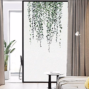 XENITE Window Privacy Film Privacy Windows Film Decorative Orchid Flower Stained Glass Window Stickers No Glue Static Cling Frosted Window Cling one Way Window Film Window (Size : 80x120cm)