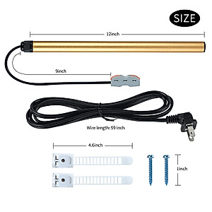 briidea Safe Dehumidifier Rod, Rod Reducing Humidity with Easy Installation and Plug Cord Easily Threading Through Safe's Hole, 12/16/24 inches Effective Coverage up to 100/150/300 Ft³
