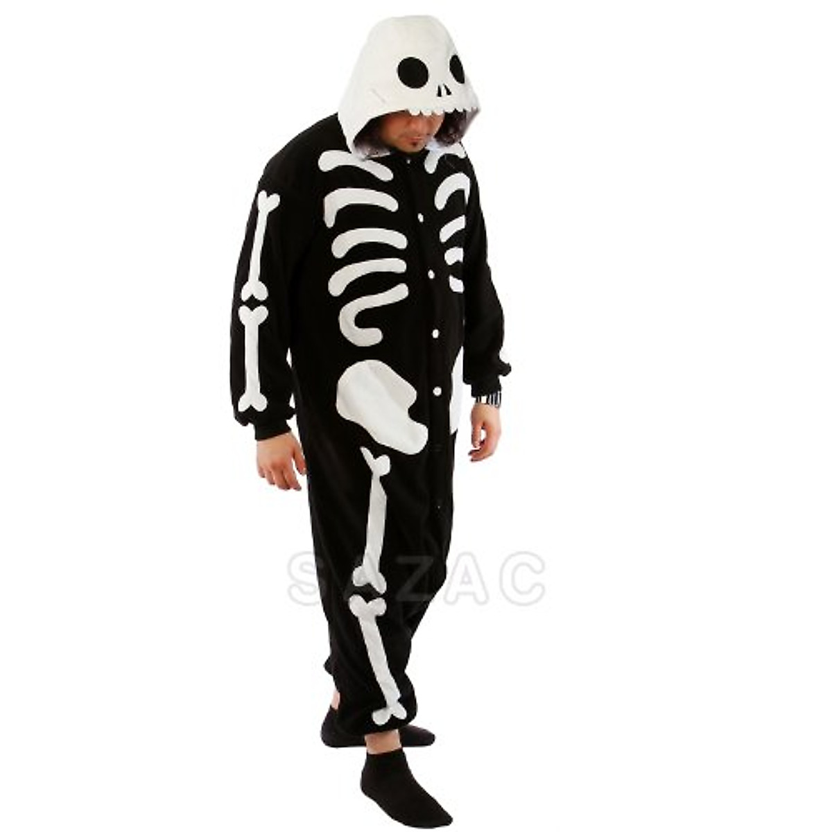 SAZAC Skeleton Kigurumi - Onesie Jumpsuit Halloween Costume