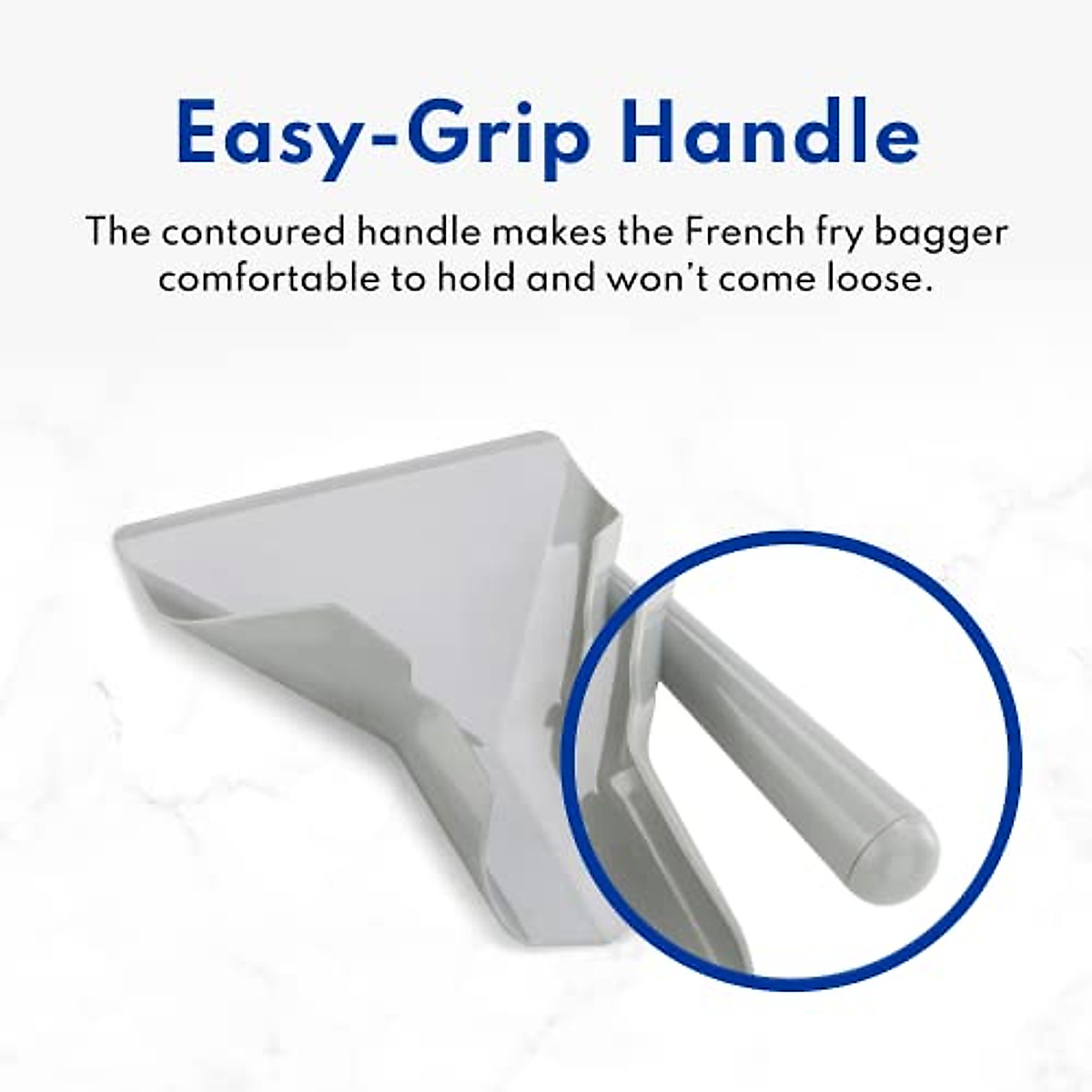 New Star Foodservice 37791 Polycarbonate Commercial French Fry Bagger with Dual Handle