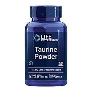 Life Extension Taurine Powder 750 mg - Pure Amino Acid Supplement for Heart, Liver, Nerve & Brain Health Support - Unflavored, Non-GMO, Gluten Free, Vegetarian - 382 servings, 10.58 Ounce