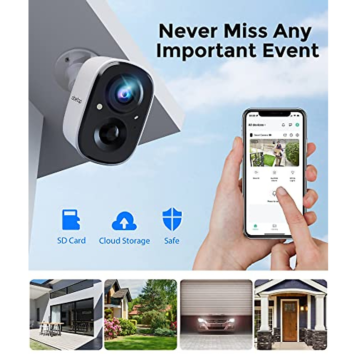 Outdoor Security Camera, 1080P HD Wireless Outdoor Camera with Night Vision, AI & PIR Motion Detection, IP65 Weatherproof, 2-Way Audio, Battery Powered Security Cameras Wireless Outdoor -2 Cameras Kit