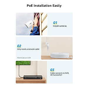 ANNKE H800 4K PoE Security Camera System, 12MP 8CH H.265+ NVR with 2TB Hard Drive for 7/24 Recording, AI Human/Vehicle Detection, 4x8MP Outdoor Bullet IP Cam, 4mm Lens, IP67, Built-in Mic&SD Card Slot