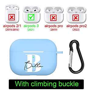 Custom name headphone cover compatible with airpods 3 personalized signature silicone headphone cover full package protection headphones with hooks custom soccer team name