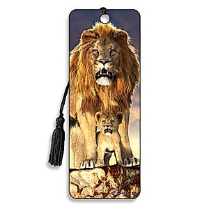 3D Lion Bookmark Featuring The Artwork of Royce B Mcclure- by Artgame