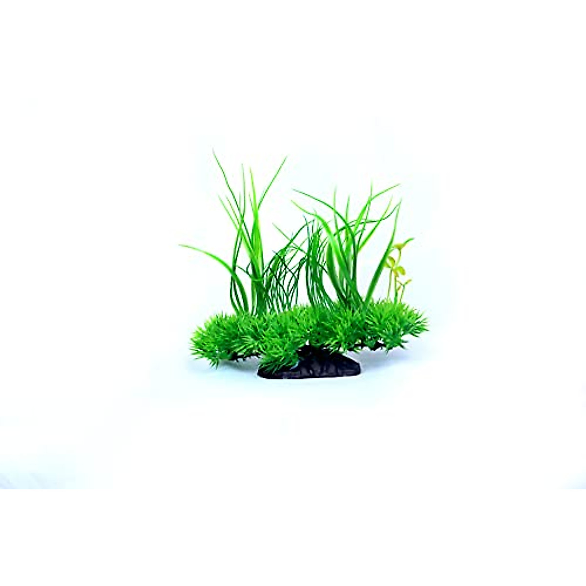 Bubblefin Fish Tank Aquarium Aquascape Artificial Plastic Plant (Fescue Similar, 7"×3"×6" H)