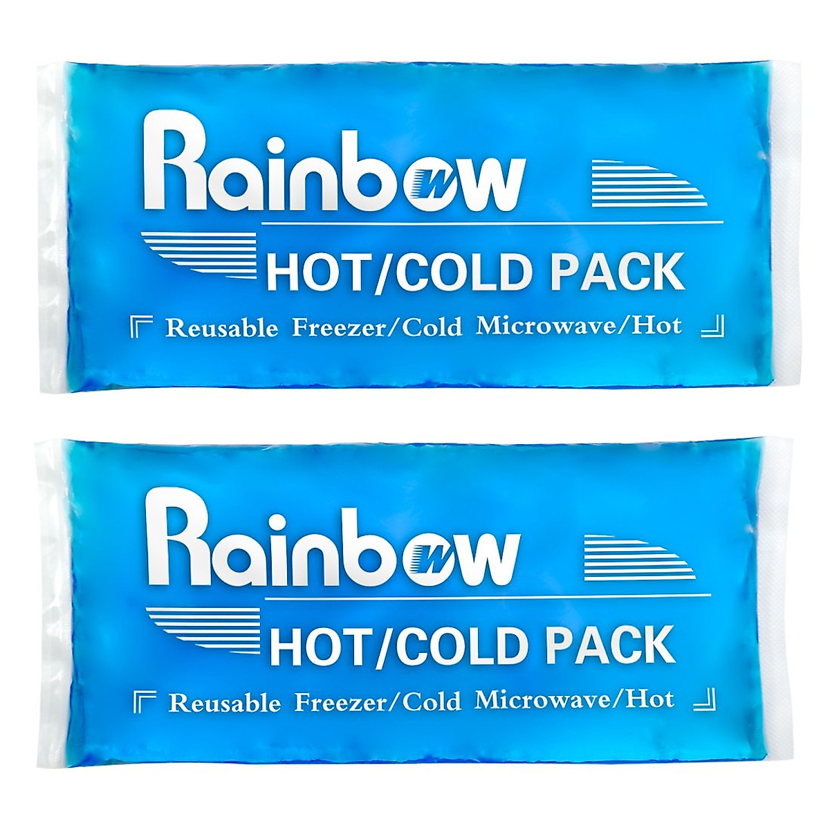 Soft Ice Packs Reusable Gel Pack 2, Hot and Cold Gel Ice Packs for Injuries, Headaches, Joint Pain Relief, Comfort Ice Gel Pack Flexible Therapy on Neck, Ankle, Knee, Leg, Shoulder, Elbow, Wrist, Feet