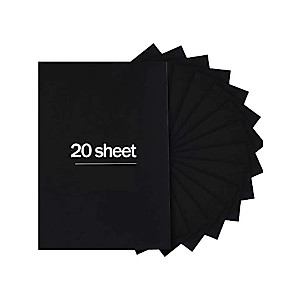 20 Sheets Black Cardstock 8.5 x 11, 250gsm/92lb Black cardstock Paper for DIY Arts Christmas Cards Making, Black Craft Paper for Invitations, Stationary Printing,Scrapbook Supplies