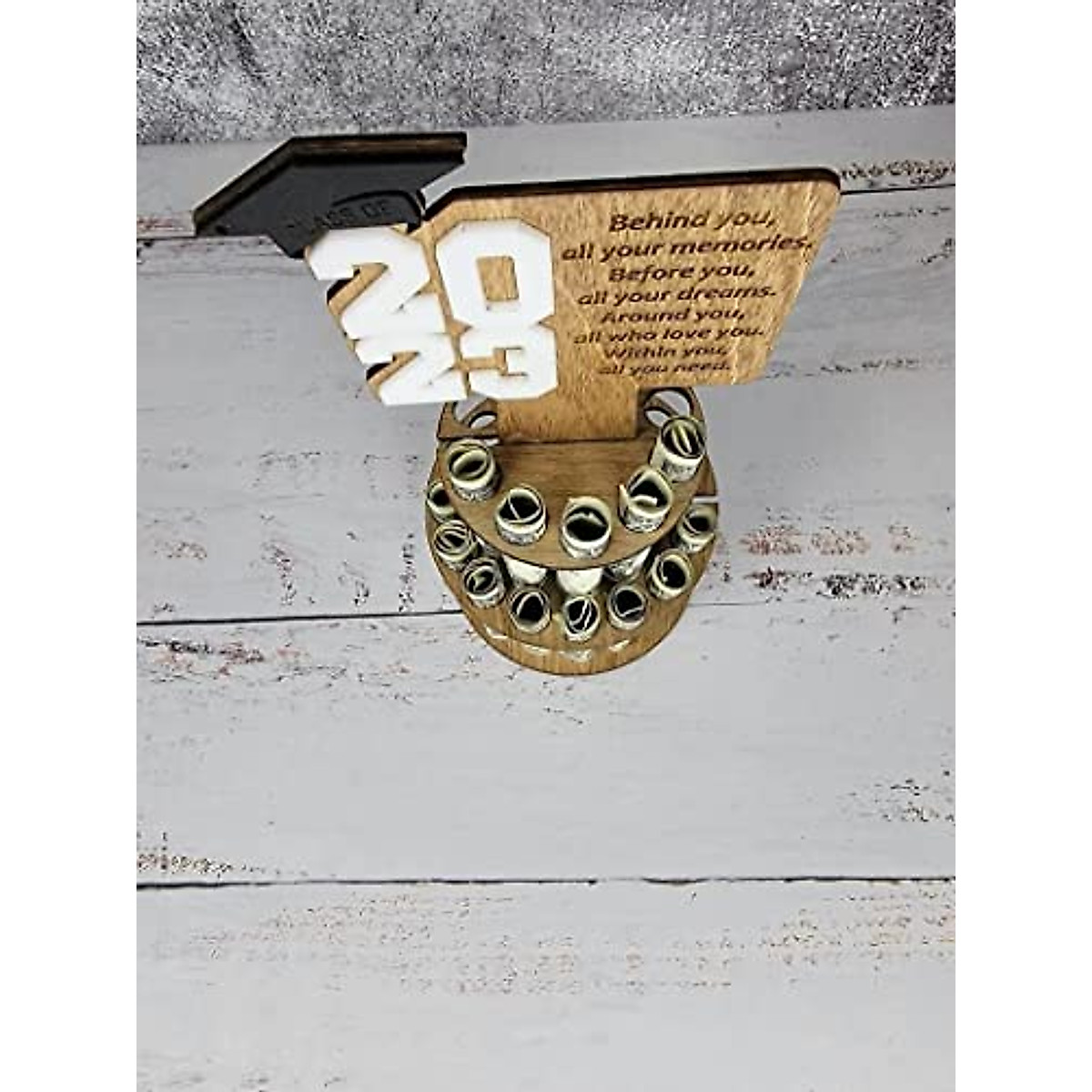 OPIL 2023 New Creative Converting Congrats Grad Card Holder,Graduation Money Holders for Graduation Decorations, Party Ornament Decor (White)