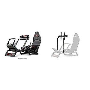 Next Level Racing F-GT Racing Simulator Cockpit and Monitor Stand Bundle