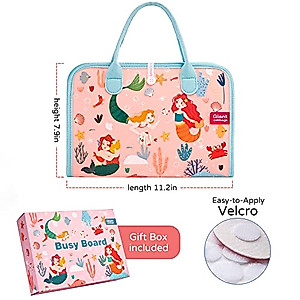 Giant Cabbage Busy Board Sensory Toys for Toddlers 2 3 4, Toddler Travel Activities Educational Toys, Montessori Toys for 2 3 4 Year Old Gilrs Boys Gift, Mermaid