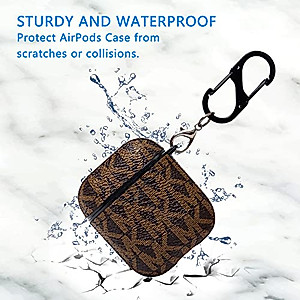 TANGABA AirPods Case Cover for AirPod 2&1, Full-Body Protective Hard Shell Leather Airpods Protective Cover Case with Keychain for AirPods Wireless Charging Case, Front LED Visible, Green