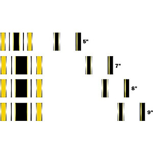 White Water Archery Laminated Yellow Traditional 12 Crest Arrow Wraps 15 pk Choose Length Width (8, 1.12)