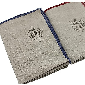 Goodiu Kitchen Towels - Natural Processed Linen Tea Towels 18 x 25’’ Set of 2-100% Pure Linen Hand Towels (Kitchen Towel - (Set of 2), Natural)