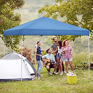 ZENY 10x10 Pop Up Canopy Tent Portable Outdoor Canopy Tent for Parties Camping Patio Gazobo Instant Shelter Beach Sun Shade, Height Adjustable Straight Legs, Waterproof UV Resistant, Wheeled Carry Bag