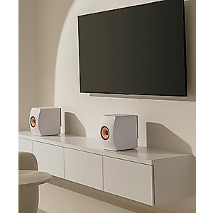 KEF LS50 Wireless II Powered Bookshelf Speakers - Pair (Mineral White)