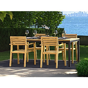 NewAge Products Outdoor Furniture Rhodes 7 Piece Dining Set with 96" Table, 91538