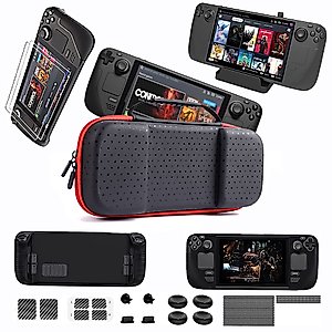 Steam Deck Touch Protector Accessories Kit,Screen Protector Stand Base and Carrying Package For Valve Steam Deck