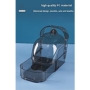 Yu’s north Bird Bath Cage, Cleaning Pet Supplies Cockatiel Bird Clear Bathtub with Hanging Hooks and Bottom Drawer for Little Bird Parrots Spacious Parakeets Portable Shower for Most Birdcage