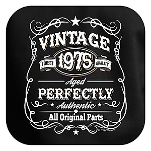 ThisWear 50th Birthday Party Supplies 50th Gifts 50th Birthday Gifts Vintage 1975 All Original Parts Premium Hoodie Sweatshirt 2XL Black