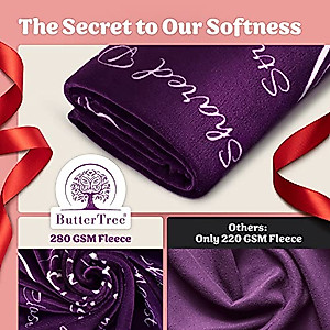 Gifts for Mom, Mom Blanket from Daughter, Mom Gifts, Mothers Day Gifts from Daughter, Gifts for Anniversary Mom Birthday Gifts, I Love You Mom Blanket, Throw Blanket 65" × 50" (Purple)
