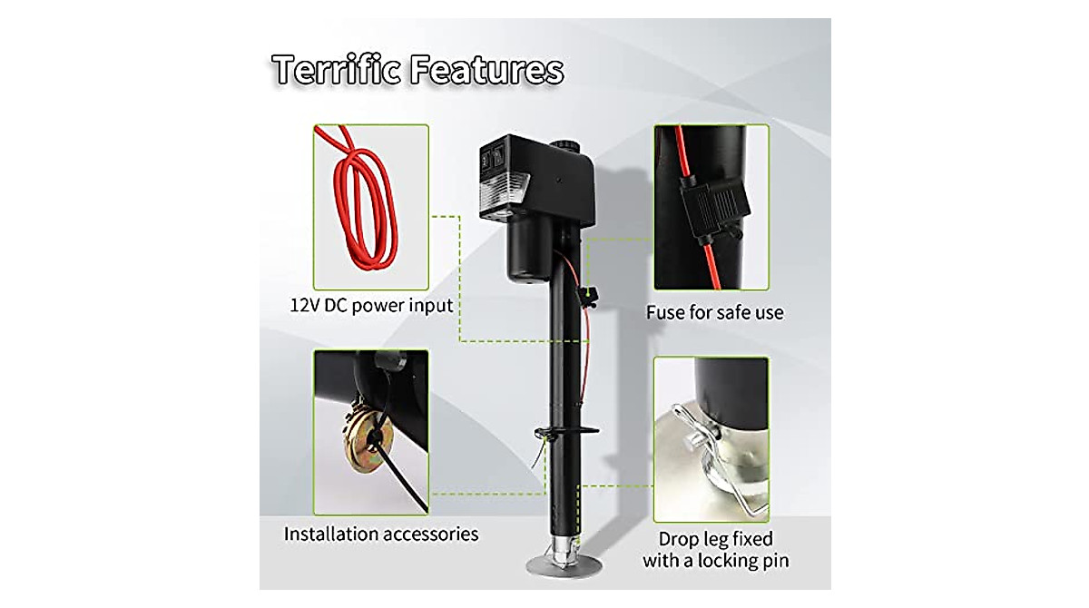 RVMATE Electric A-Frame Trailer Jack - Heavy Duty RV Lift 3500Lbs