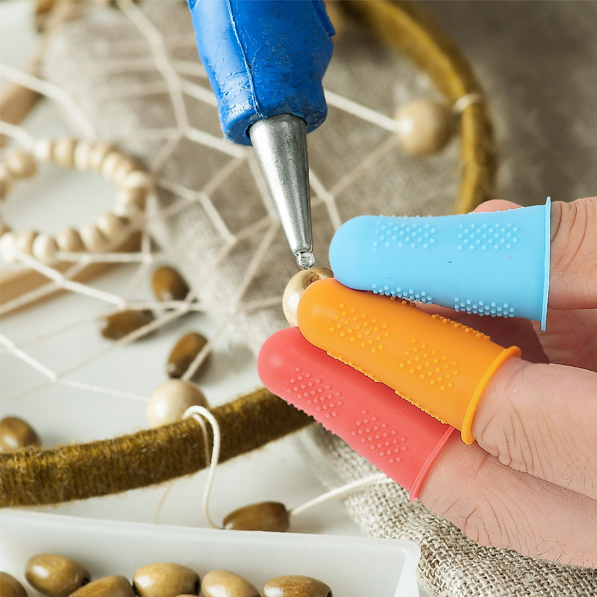 Mr. Pen- Hot Glue Gun Finger Protectors, 24 pcs, Silicone Finger Protectors, Finger Protectors, Finger Protectors for Hot Glue, Silicone Thimble, Hot Glue Finger Protectors, Finger Guard