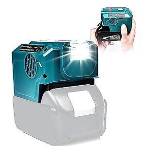 Power Inverter 200W for Makita 18V Battery,with AC Outlet and USB/Type-C, 200LM LED Light, 18V DC to 120V AC for Outdoor, Garage, Camping (Batteries not Included)