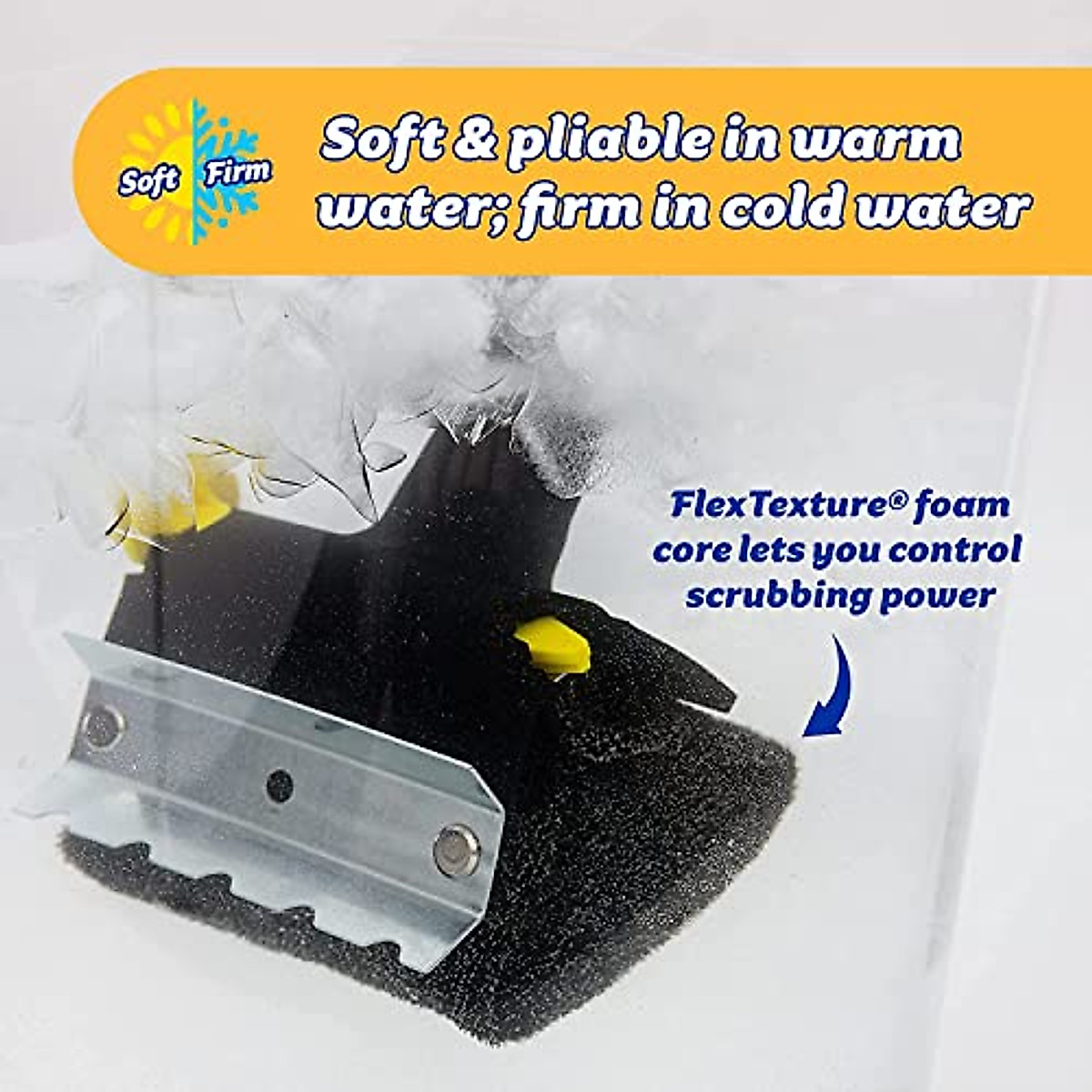 Scrub Daddy BBQ Daddy Grill Brush Head Refill - Bristle Free Steam Cleaning Scrubber for BBQ Daddy Grill Brush - Grill Cleaning Brush Attachment with ArmorTec Steel Mesh for Grill Grates (1 Count)