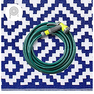 FH Home Reversible Floor Mat, 3 ft x 5 ft, Blue, 5 Feet