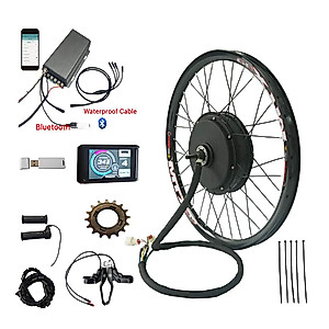 Programmable TFT Color Display Ebike 72v 5kw Rear Wheel Electric Bicycle Motor Kit 72V 5000W Electric Bike Conversion Kit (29inch)