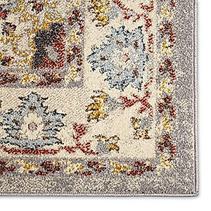 Home Dynamix Venice Loreta Area Rug, Grey/Ivory, 7'10"x10'2"