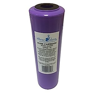 Home Master CFF25-10 Jr F2 Replacement Fluoride Filter, Fits Standard 10” Housings, Multi-Stage, Sediment, Activated Alumina, GAC Activated Coconut Shell Carbon Medias, Compression Disks
