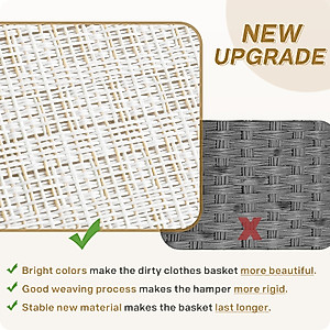 SOLEDI Double Laundry Hamper with Lid 34 Gal (130L) Water-resistant, High-tenacity Material Collapsible Laundry Basket with 2 Removable Liner Bags - Large laundry hamper 2 Section