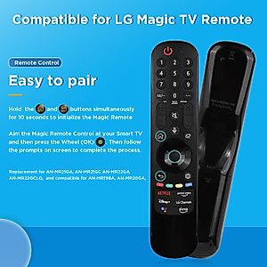 Magic Remote AN-MR22GA Replacement LG Smart TV Remote with Alexa Voice and Pointer Function Universal LG Remote Control for LG UHD OLED QNED NanoCell 4K 8K 2017 2018 2019 2020 2021 2022 2023 Models