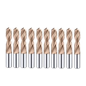 VIEUE Drill Bits Coated Solid Carbide Drills for CNC Machining Centers Carbide Drills 1.0-20mm Metalworking Drills (Color : 10pcs, Hole Diameter : 10x40x70)