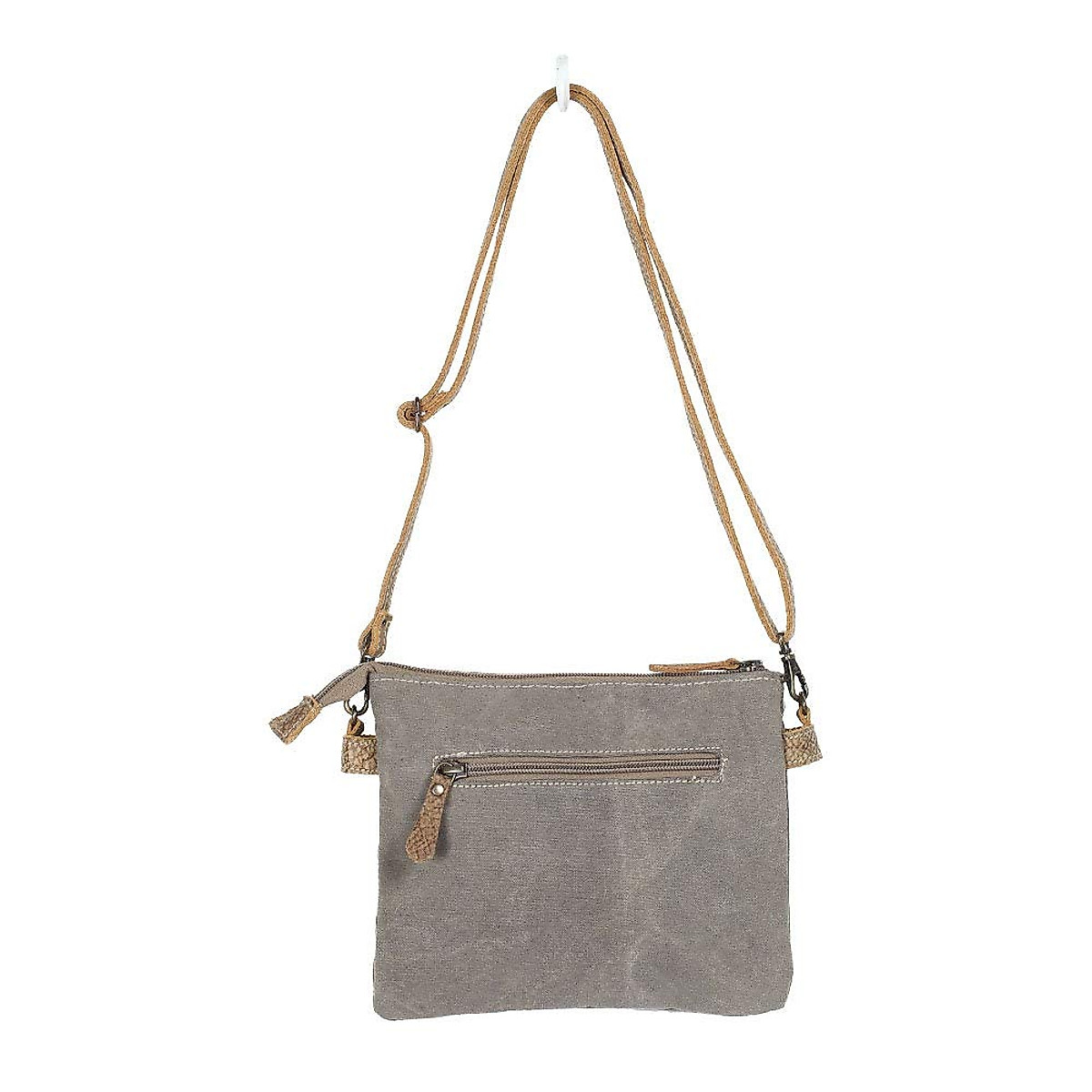 Myra Bag womens Blaze Upcycled Canvas & Leather Crossbody Bag S-1331