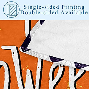 Halloween Bats on Black and White Chevron Prints Soft Warm Cozy Blanket Throw for Bed Couch Sofa Picnic Camping Beach, 150×100cm