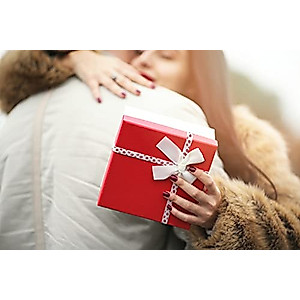 ALIBBON 9 Rolls 27 Yards 3/8" Valentine's Day Ribbon Red Ribbons for Valentines Day Decor, Love Decorative Grosgrain Satin Ribbon for Wedding Valentine's Day Gift Wrapping Bows Crafting Supplies