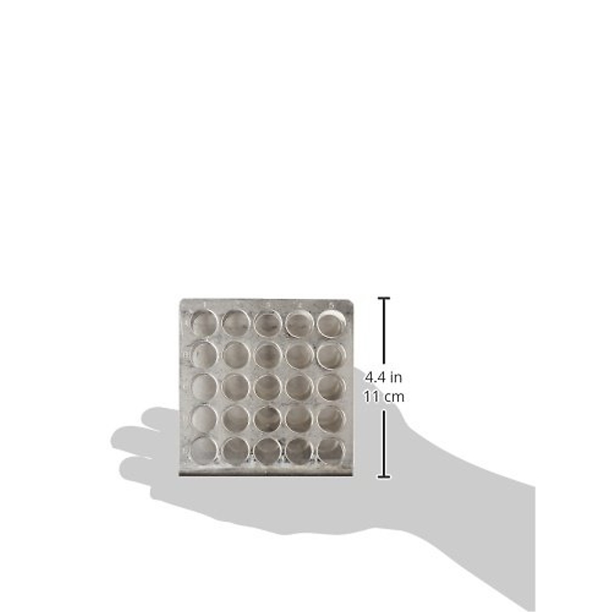 Globe Scientific 457200 Stainless Steel "Z" Shape Tube Rack, 16/17mm Tubes, 25-Place