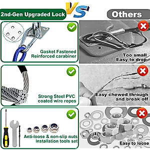 Dxmnoly Trash Can Locks Garbage Can Lid Lock for Animals, Keep Bears Raccoon Squirrels Away from Rummaging, Stainless Steel Bear Racoon Dog Proof Outdoor Trash Bin Lock with Upgraded Nut, 2 Pack