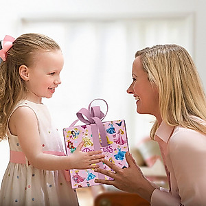 Hbavfihnbg 5 Pcs Princess Wrapping Paper Princess Gift Wrap Bulk Art Paper Folded Flat for Baby Shower Princess Birthday Party Decorations Wedding DIY Crafts Gift Packing, 20 x 30 Inch