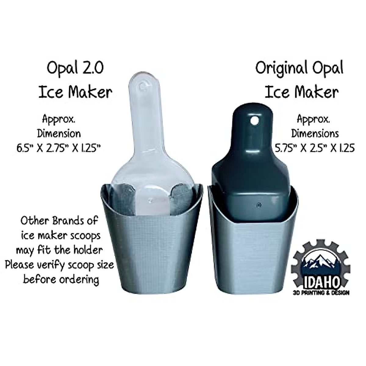 Ice Scoop Holder for Countertop Ice Makers - Fits GE Opal V1.0 and V2.0 Models (Fits Opal 2.0)