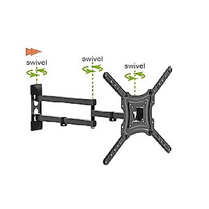 Mount Plus MP-L28-400 Long Arm Full Motion TV Wall Bracket with 28 inch Extension Articulating Arm | Fits Screen Sizes 23 to 55 Inch | VESA 400x400mm Compatible (28" Extension 19" to 55" TV)