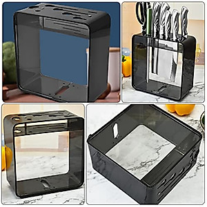 Zerodeko Holder Storage Rack Acrylic Cutter Block Without Knives Kitchen Tool Kitchen Accessory Restaurant Cutter Rack Cutter Holder for Kitchen Accessories Household