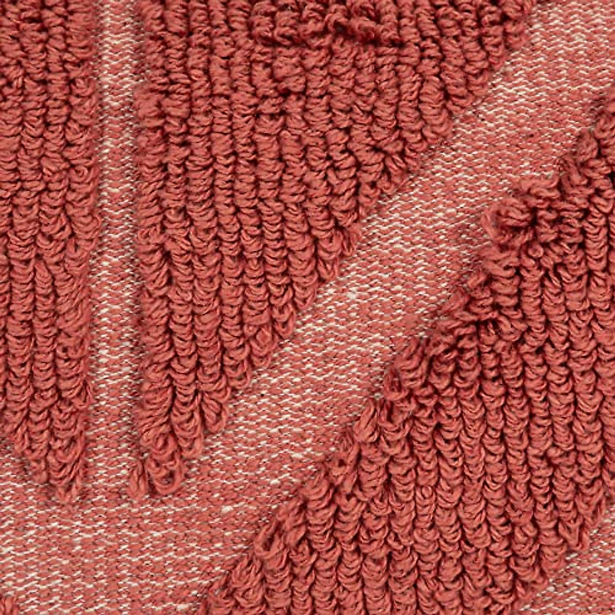 Creative Co-Op Coral Cotton Blend Chenille Lumbar Pillows, 1 Count (Pack of 1), Pink