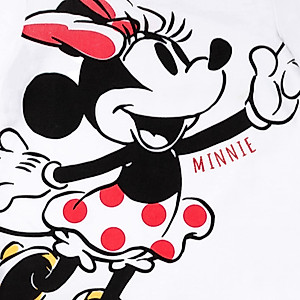 Disney Minnie Mouse Little Girls Vest Cosplay T-Shirt and Leggings 3 Piece Outfit Set 7-8